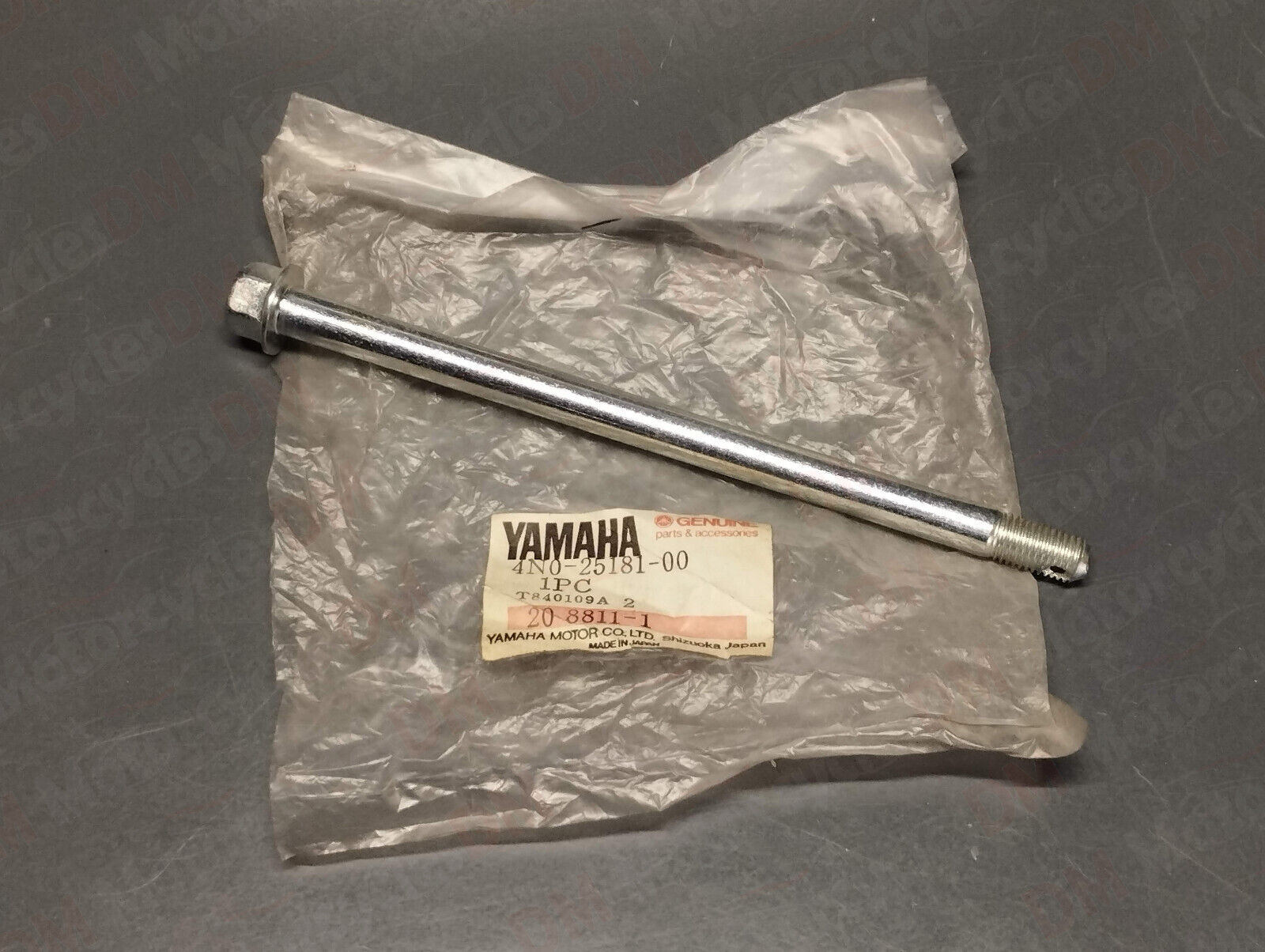 Yamaha genuine nos pw 50 zinger 1981-98 front wheel axle pn 4n0-25181 ...