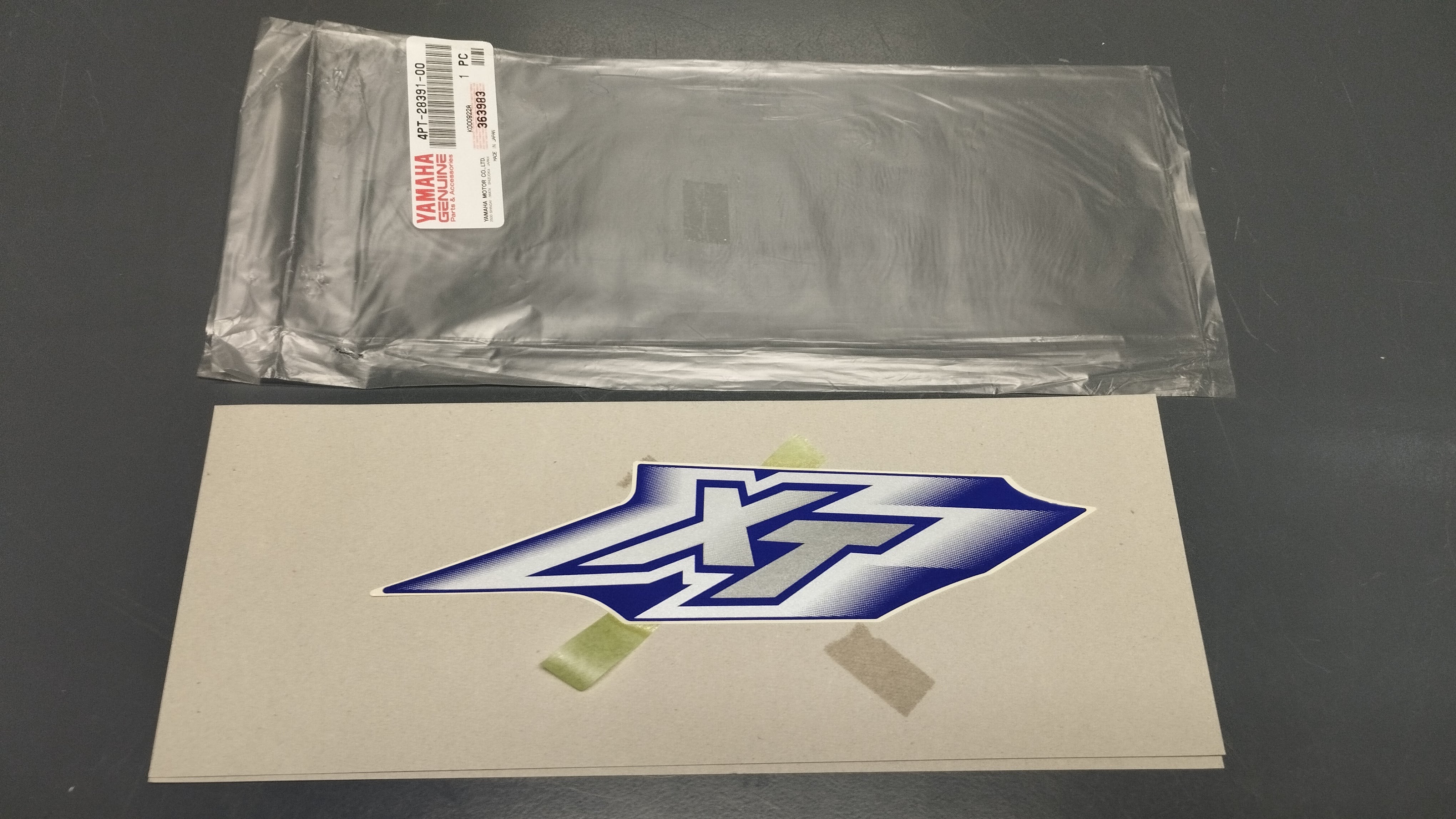 Yamaha genuine new xt600 xt500 2000 graphic 1 sticker decal pn 4pt-283 ...